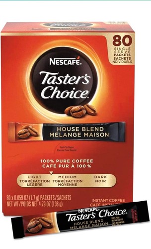 NESCAFE Taster's Choice Medium Light Roast Instant Coffee 80 Packets | eBay