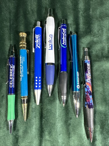B09 HEAVY pharmaceutical drug rep pens lot of 7 VINTAGE Untested. (#B09 ...