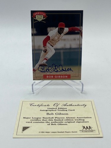 1994 NABISCO ALL-STAR LEGENDS BOB GIBSON AUTO CARDINALS HOF AUTOGRAPH ...