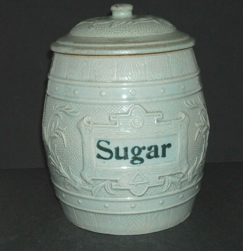 Grey Flemish Ware SUGAR Canister w/Lid Robinson Clay Akron Ohio ...
