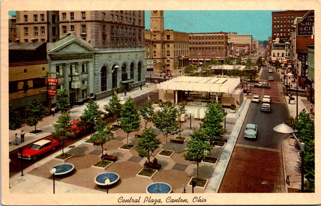 Beautiful Central Plaza Canton Plaza Looking North Old Postcard Posted ...