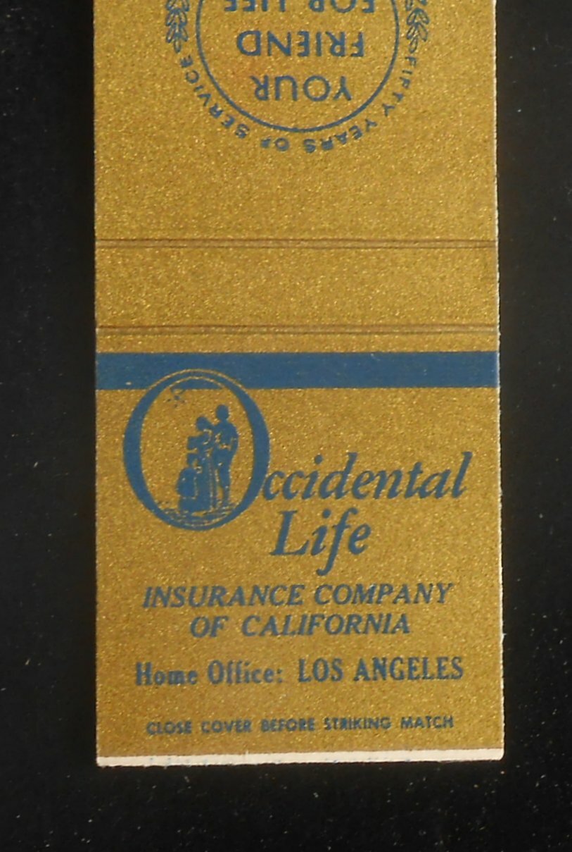 1956 50 Years of Service Occidental Life Insurance Company Los Angeles ...