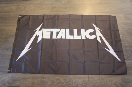 Metallica Banner Flag 3x5' Lightning Logo Heavy Metal Rock Band Music ...