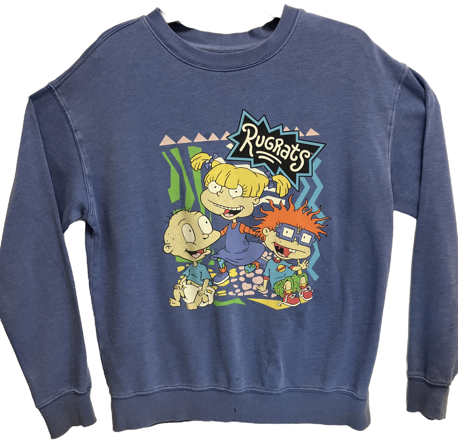 Vintage Rugrats Nickelodeon Blue Sweatshirt. Size Med… - Gem