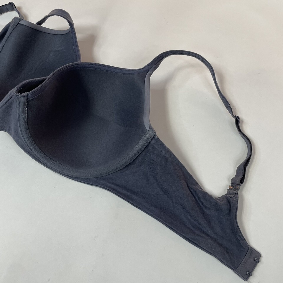 Body by Victorias Secret 34DD Lined Demi Bra Blue Gray Underwire #1308 ...