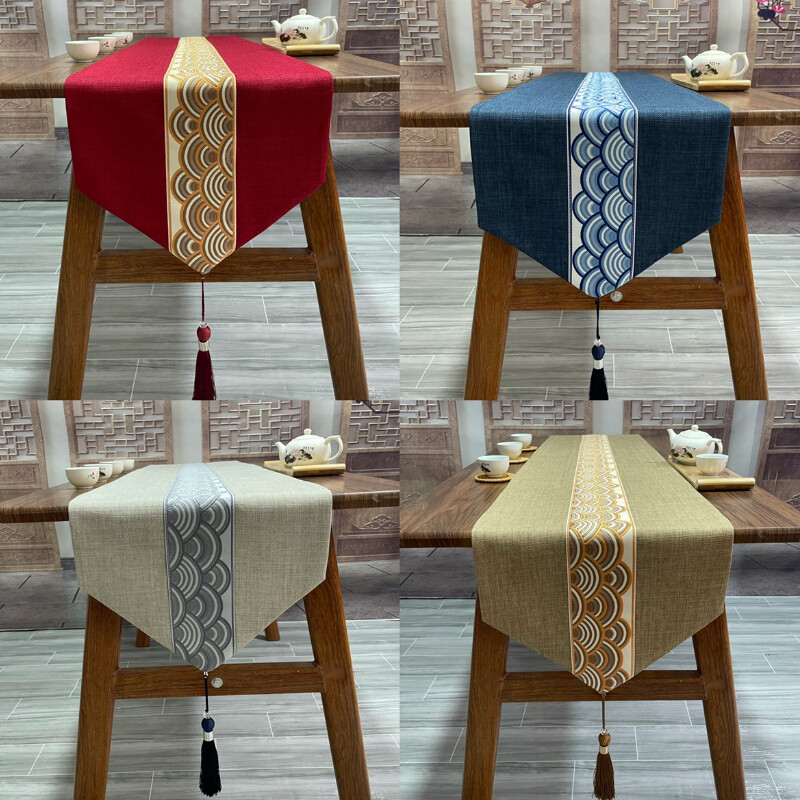 Chinese Style Table Runner Retro Patterned Tablecloth Tassel Wedding ...