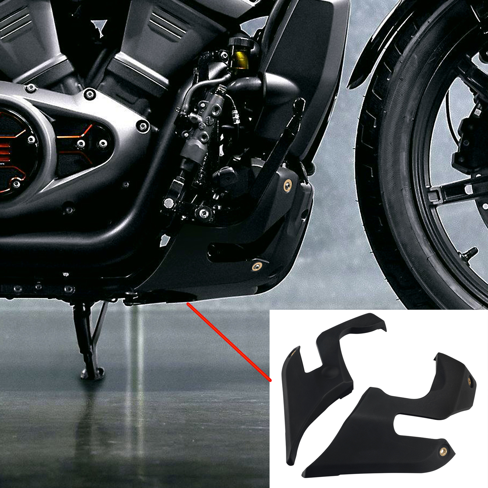 Chin Guards Lower Fairings Engine Covers For Harley Nightster RH975 ...