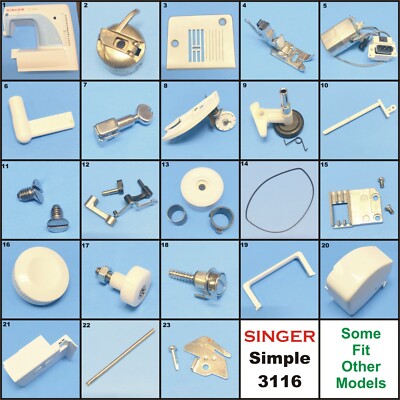 SINGER Simple 3116 Genuine Original Parts In Good Condition Some Fit ...