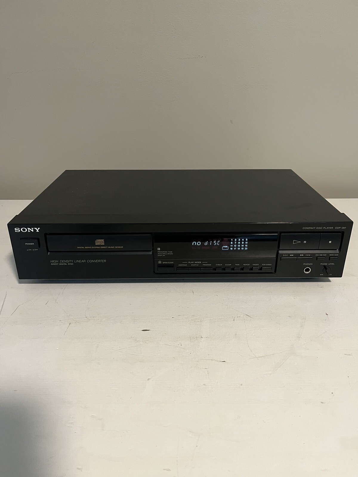 Sony CDP-397 Compact Disc Player - High Density Linear Converter ...