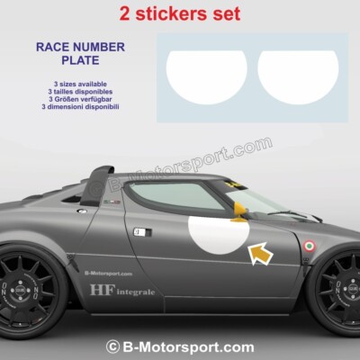 Rally Race Number Plate Sticker Aufkleber Startnummer plaque numéro ...