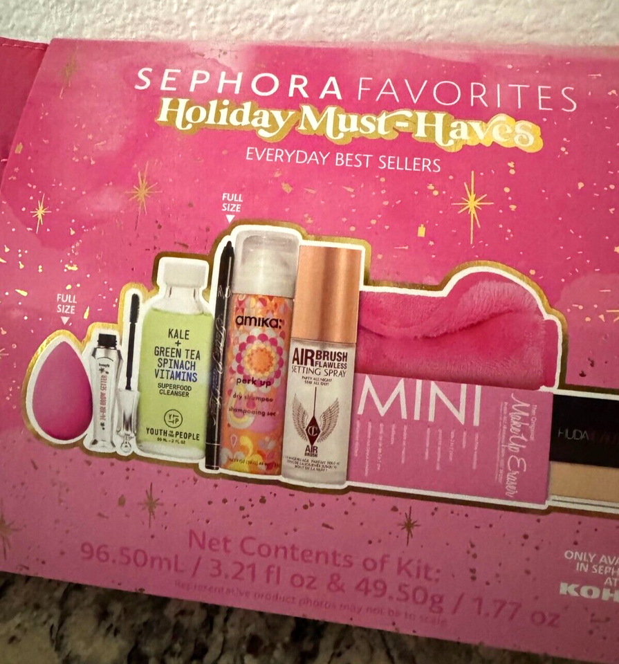 SEPHORA FAVORITES Holiday Must Haves 8 pc Gift Set in Barbie-Pink Pouch ...