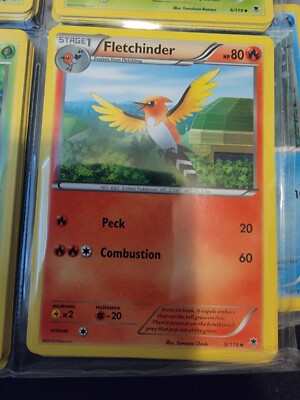 Fletchinder # 9/119 XY Phantom Forces Set Pokemon Trading TCG Game ...
