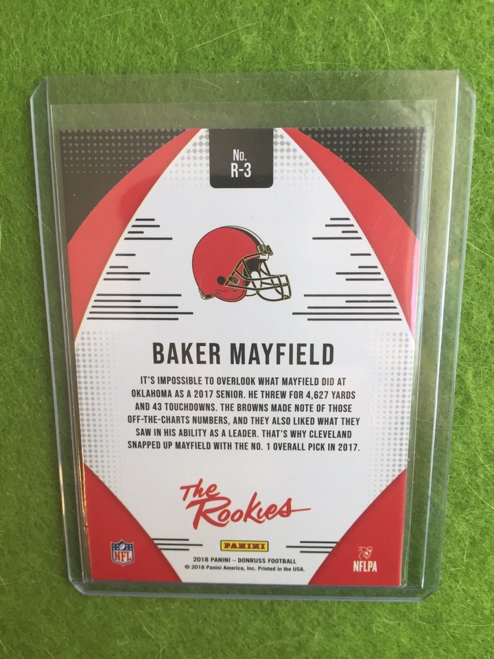 BAKER MAYFIELD ROOKIE CARD PRIZM RC 2018 Panini - Donruss Baker ...