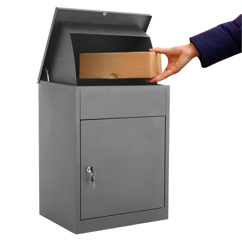 Lockable Parcel Delivery Drop Box Outdoor Secure Storage Letter Mail ...