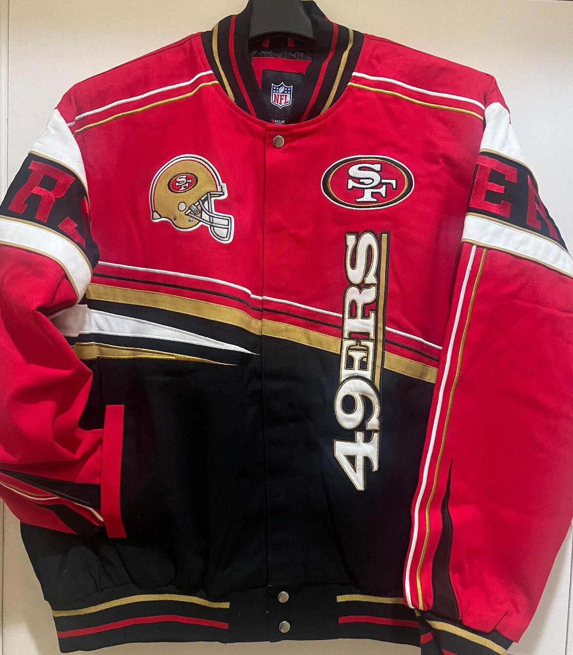 San Francisco 49ERS Vintage Cotton Twill Jacket By G-III, Size: 4XL ...