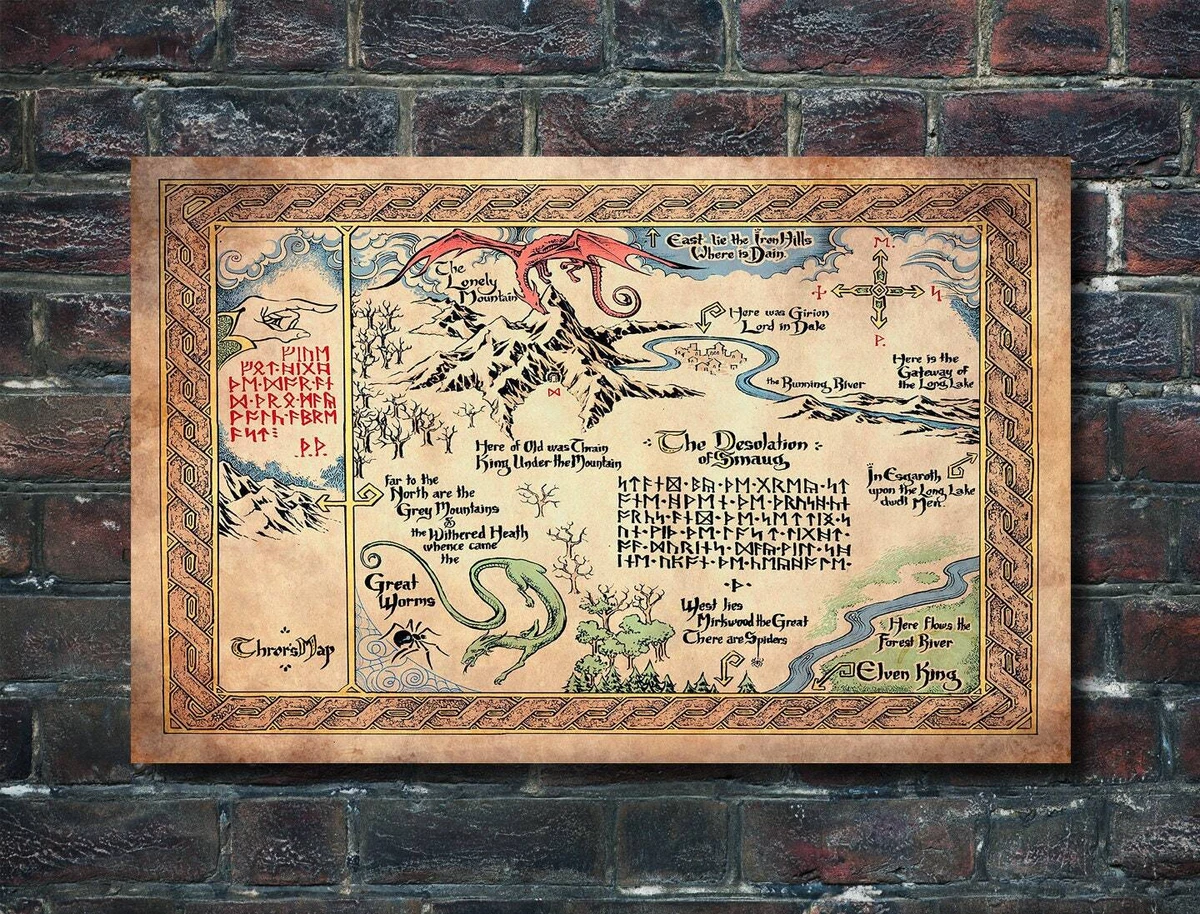 The Hobbit Map Poster