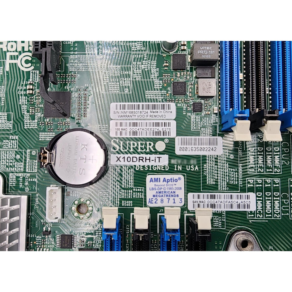 Supermicro X10DRH-iT Dual Xeon Intel C612 LGA 2011-3 E-ATX Server ...