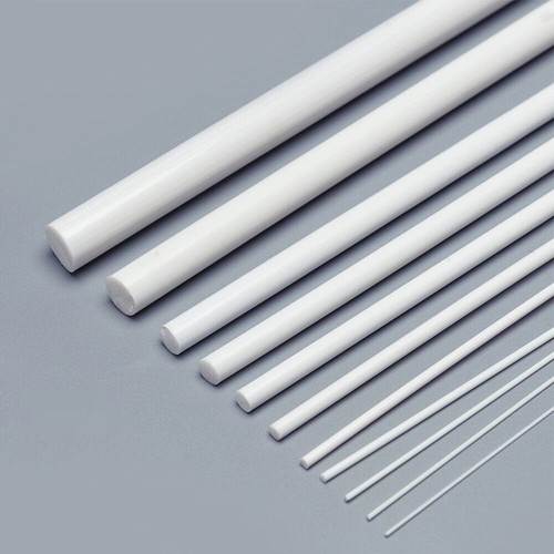 Versatile 250mm White ABS Round Plastic Rod Solid Bar for DIY Models ...