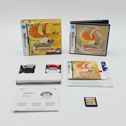 Pokémon HeartGold Version Nintendo DS Game Pokéwalker Complete Big Box ...