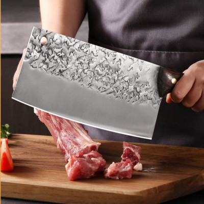 8" Hand Forged Kitchen Chef Knife Heavy Duty Butcher Chopping Cleaver ...