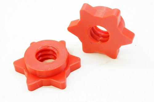 (2) 1" Weight Check Nut Spin Lock Screw Dumbbell Spinlock Collars ...