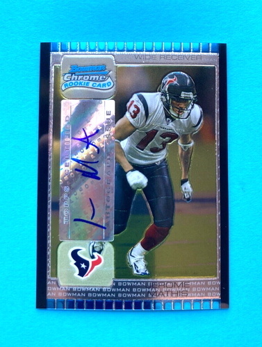 Jerome Mathis 2005 Topps Bowman Chrome Blue Rookie Auto #242 Houston ...