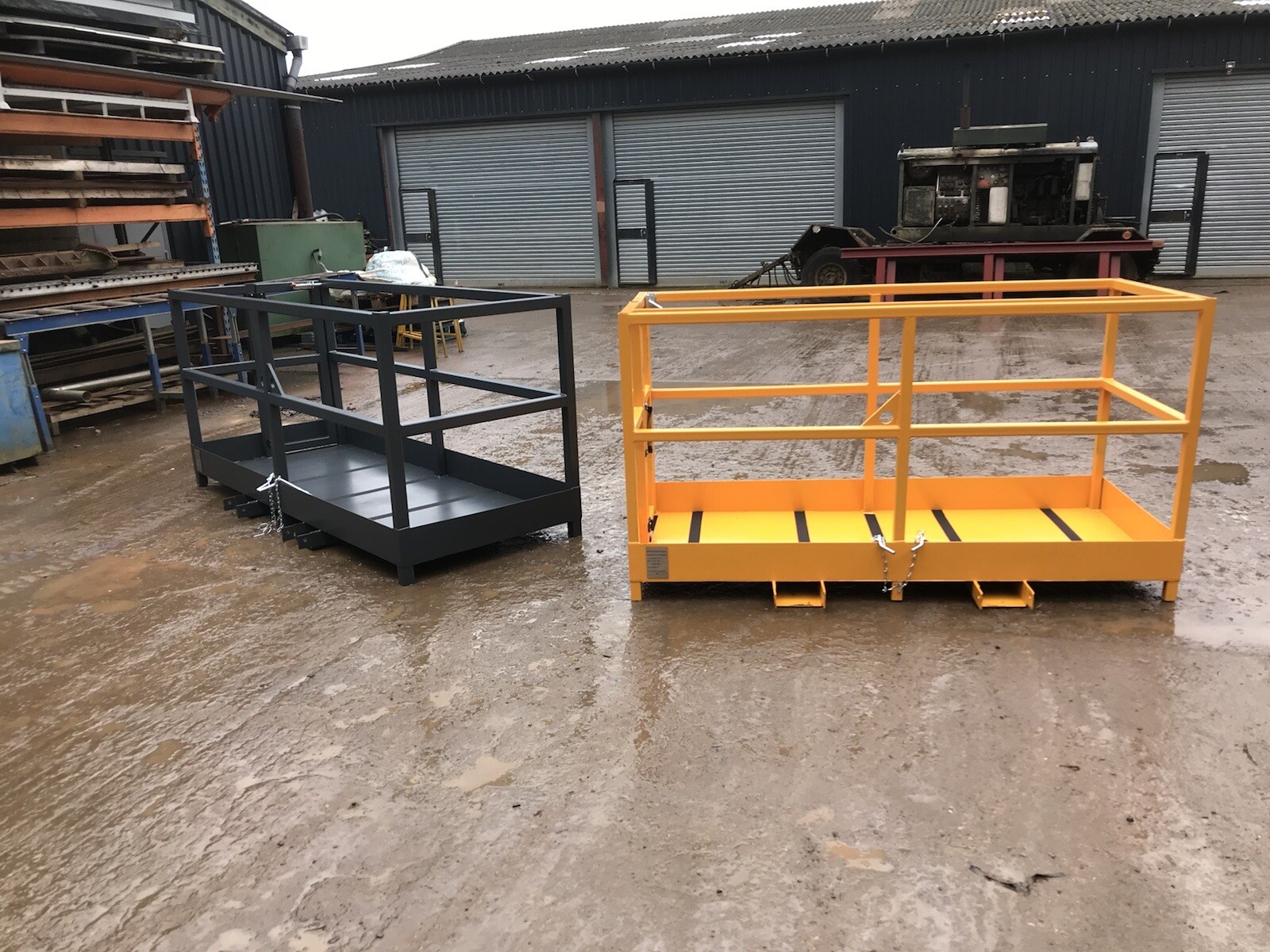 Forklift Safety Access Platform Man Cage Basket 2.4m - Side Gate | eBay UK