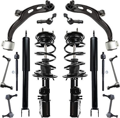 Front Struts Lower Control Arms Tie Rods Rear Shocks Kit for 2013-2016 ...