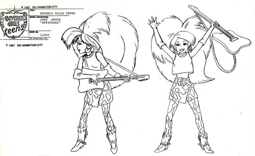 Beverly Hills Teens 1987 Production Studio Copy JETT Model Sheet Page ...