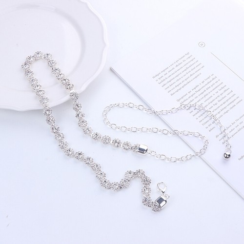 Luxury Clear Rhinestone Waist Chain Body Chain For Women Decoration ...