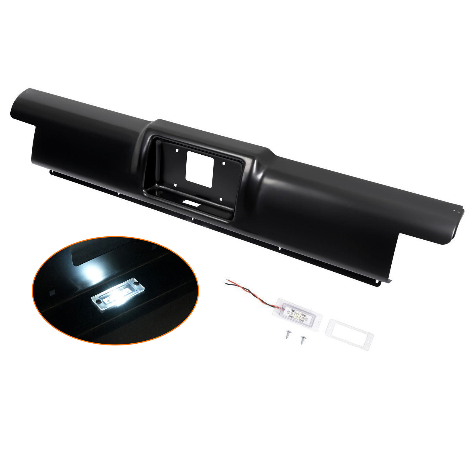 For Chevrolet GMC C1500 K1500 1988-1998 Black Rear Roll Pan Stepside ...