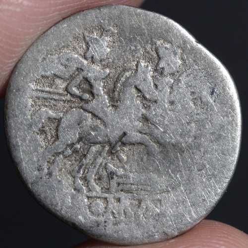 Roman Republic Denarius Ancient Silver Coin 206BC Roma Head Dioscuri ...