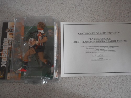 NRL RUGBY LEAGUE PLAYERS CHOICE FIGURE BRETT HODSON WESTS TIGERS SIGNED ...