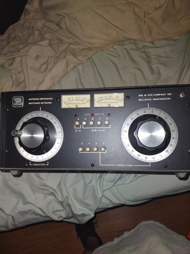 Nye Viking Model MB-V-A 3 KW Manual HF Antenna Tuner SWR/Power Ham ...