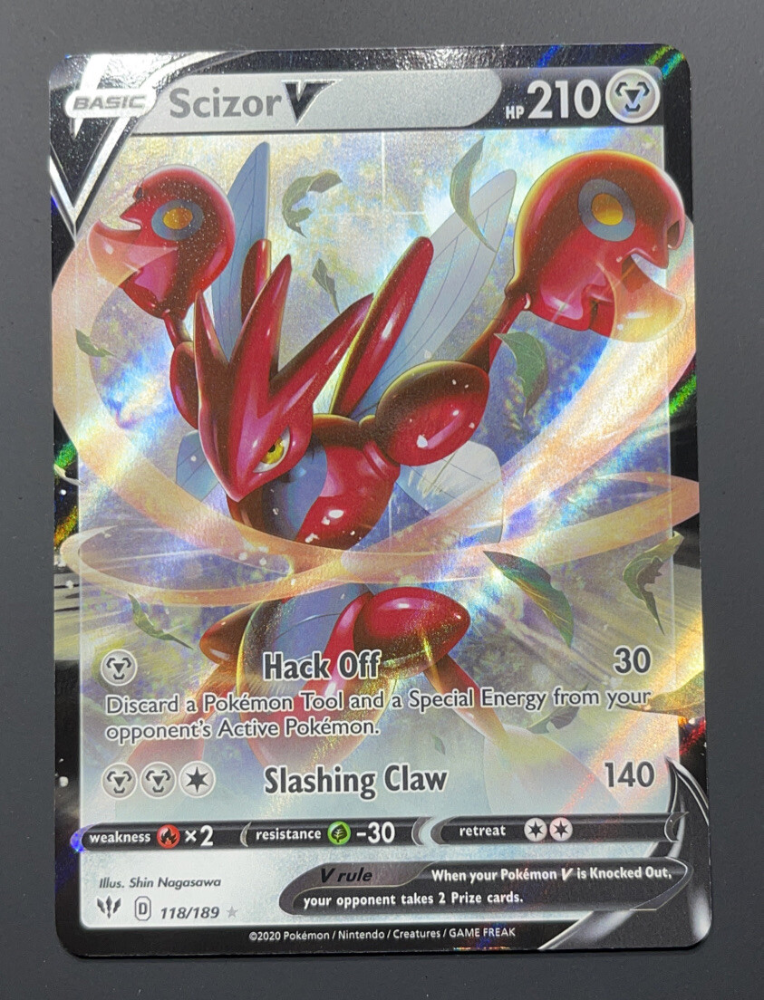 Scizor V Ultra Rare - 118/189 Darkness Ablaze - Pokemon TCG - NM | eBay