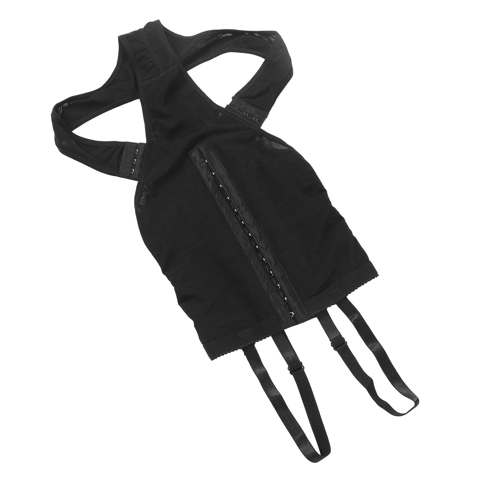 High Waisted Corset Polyamide Fibre Buttoned Buttock Augmentation Tummy ...