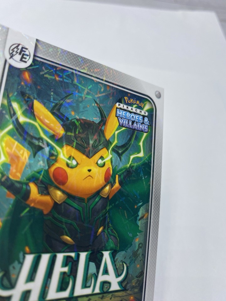 Pikachu as Hela #96 Lazer Holo Marvel Heroes & Villains (Non-Pokémon ...