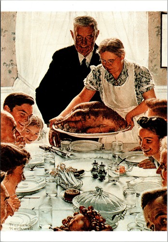 The Four Freedoms Freedom From Want Norman Rockwell Postcard | eBay
