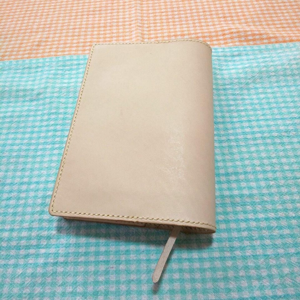 Tanned leather natural B6 notebook cover, book cover | eBay