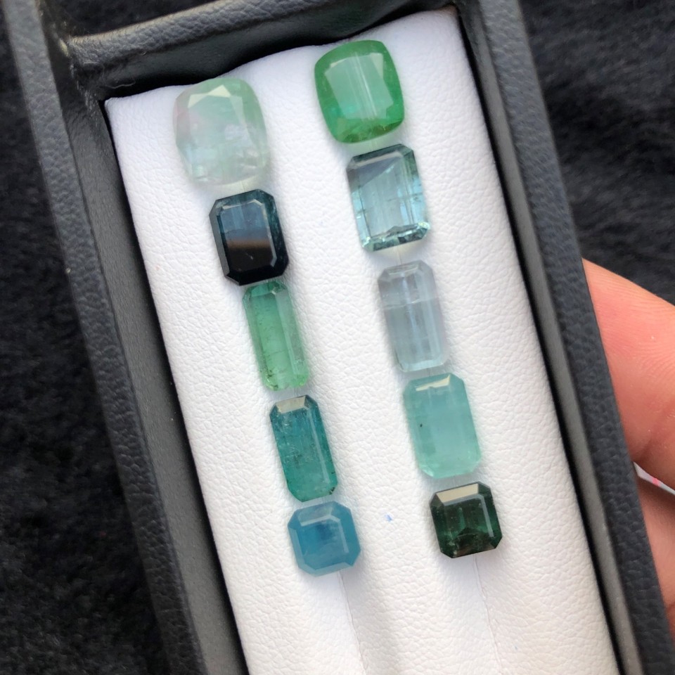 22.10 ct Natural Multi Color Tourmaline Lot Faceted, Loose Gemstone ...