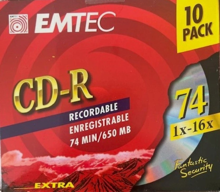 EMTEC CD-R 74 / 10 PACK - Recordable Blank CDR Discs 74MIN / 650MB ...