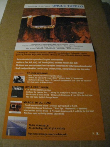 Uncle Tupelo Poster Flat Still Feel Gone March 1992 | eBay