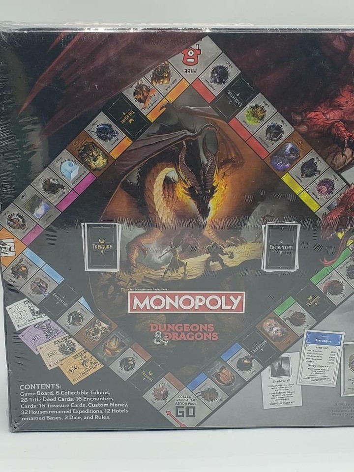 Monopoly Dungeons & Dragons Monopoly with Locations/Iconic Monsters ...