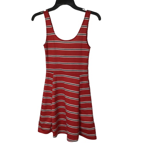Divided Girls Dress Size 0 Red With Black White Stripes Sleeveless A ...