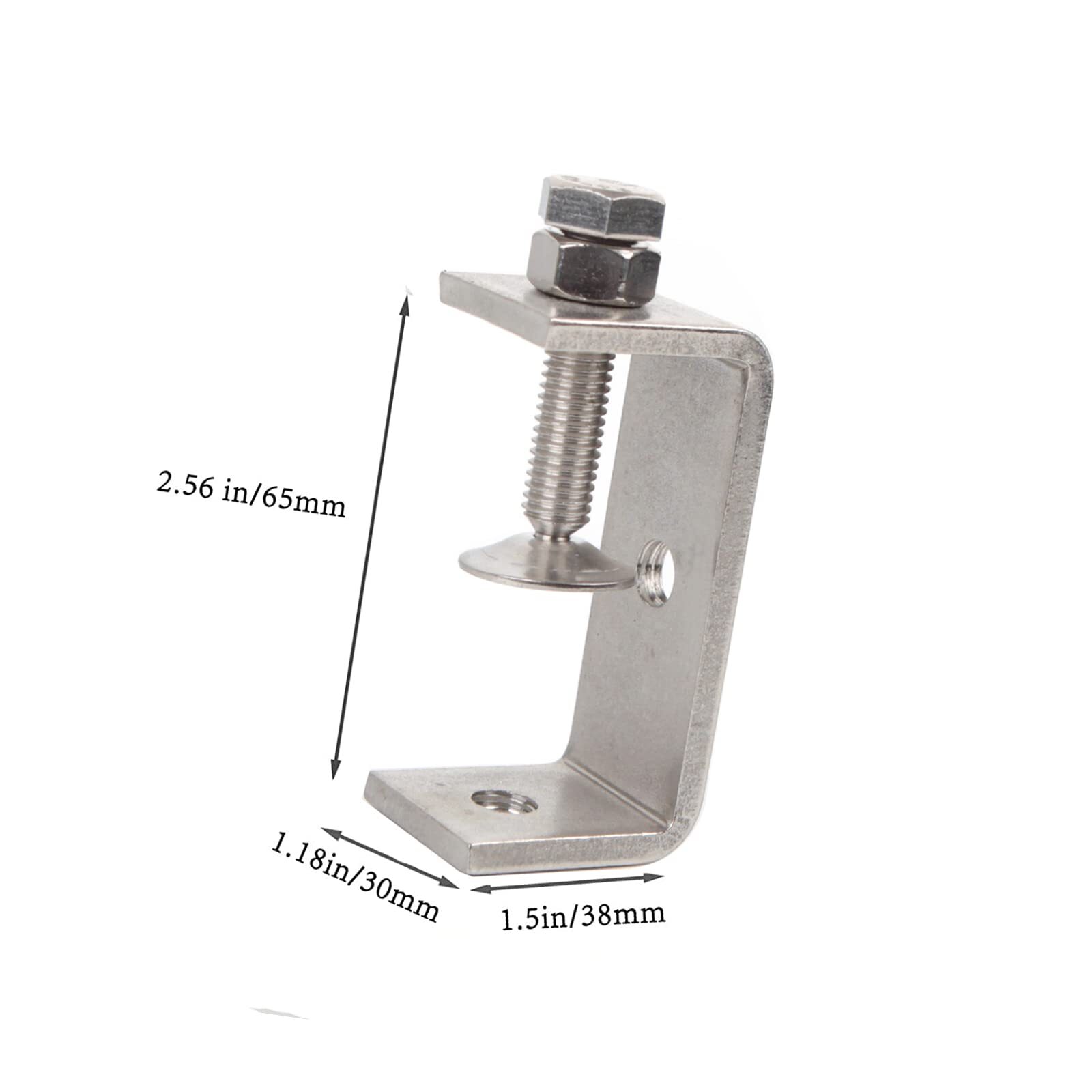 2 Pcs Heavy Duty Stainless Steel C-Clamps Woodworking Tiger Clamp Wide ...