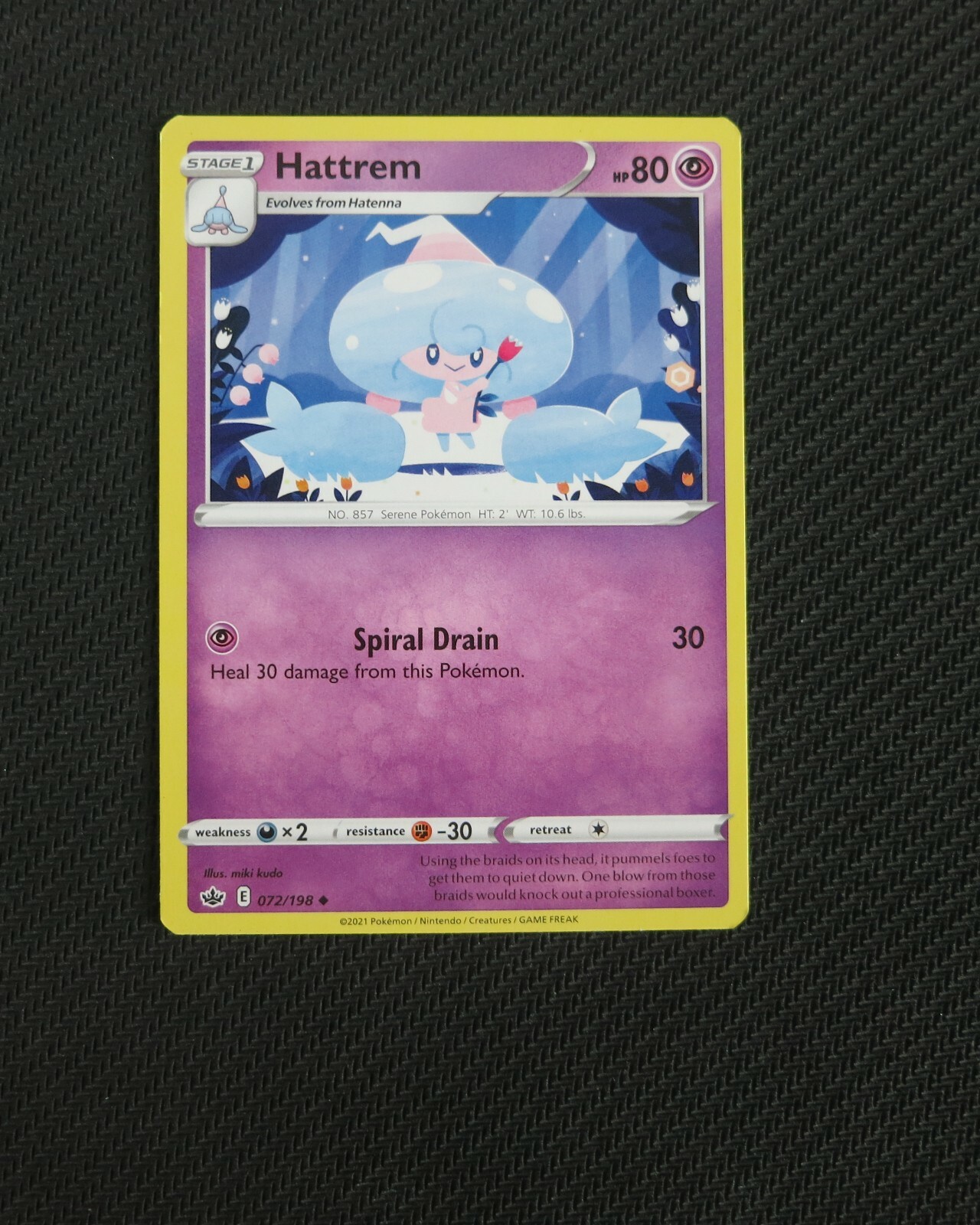 1x Hattrem 072/198 Chilling Reign Pokemon TCG Card | eBay