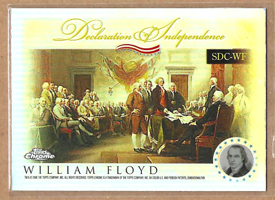 William Floyd 2006 Topps Chrome Declaration of Independence Refractors ...