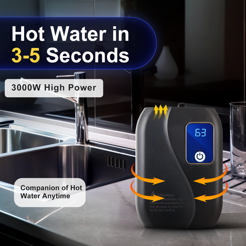 Electric Water Heater Small Instant Hot Water Heater Under Sink Plug in ...