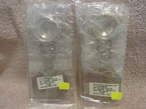 2-FRANGIBLE DISC INC. 1 " RUPTURE DISC, ASME 75 @72 deg, FIKE DISC PN ...