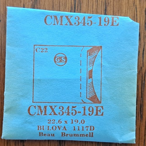 BULOVA watch crystals Acrylic MANY SIZES NOS CMX (RECT. W/CURVE BOTTOM ...